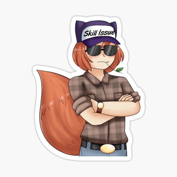 "Senpai's Skill Issue" Sticker for Sale by AnimeClubAD | Redbubble