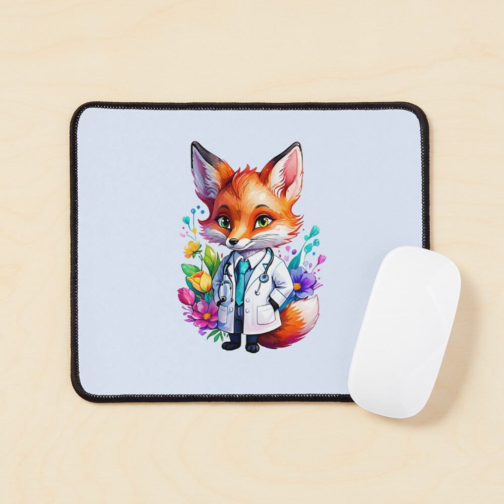 ""Foxy Physician: Cute Fox Doctor"" Sticker for Sale by Cosmicreations1 ...