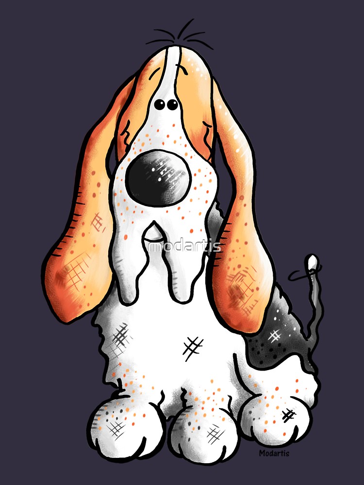 "Funny Basset Hound Comic - Dog - Dogs - Cartoon - Gift" T-shirt for ...