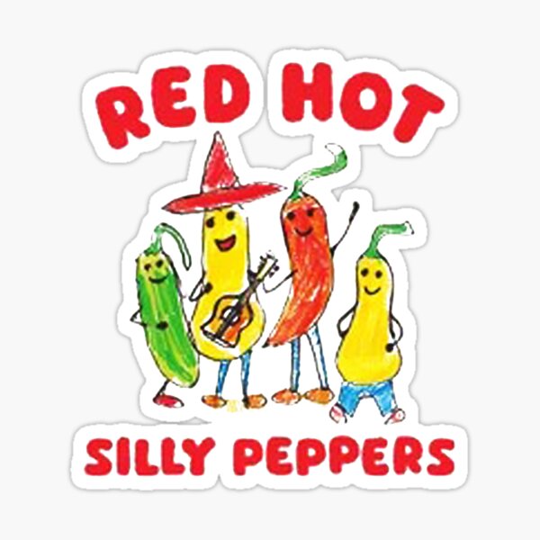 "silly peppers" Sticker for Sale by leowari | Redbubble
