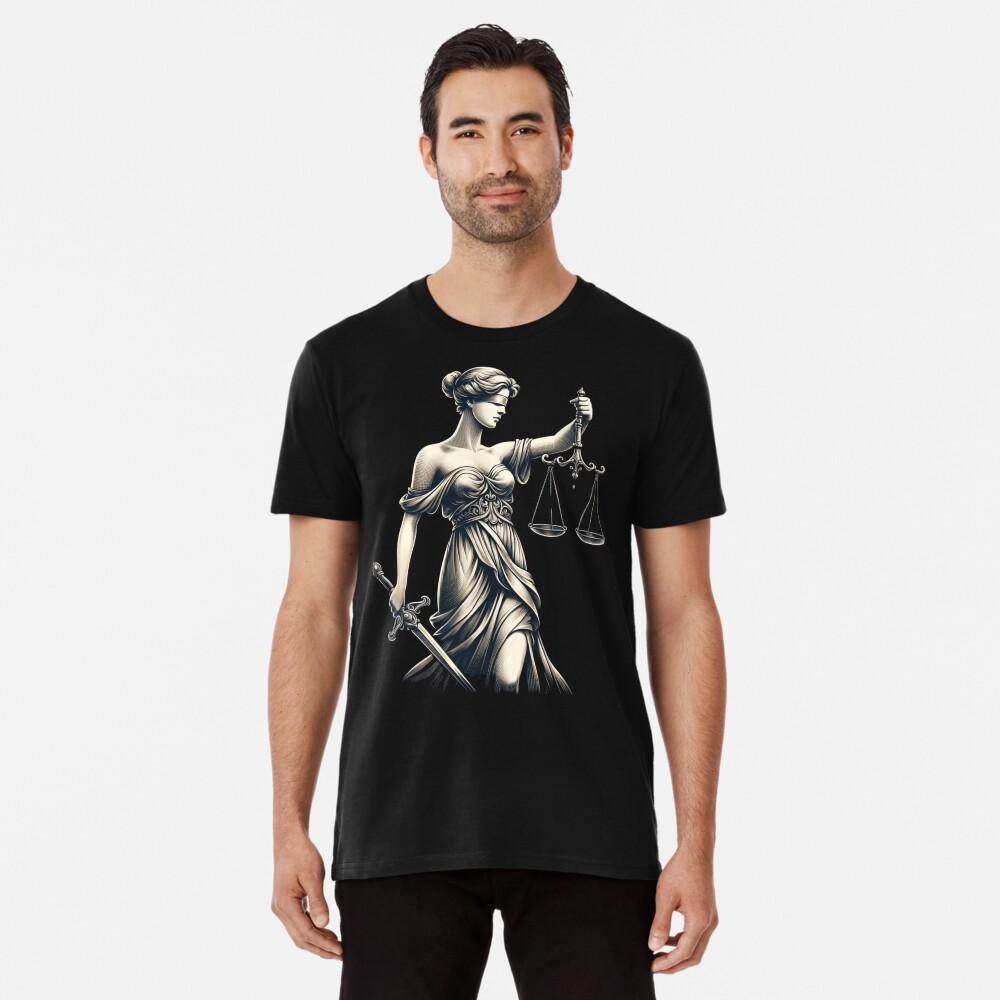 "lady justice classic minimalist design" Sticker for Sale by ...