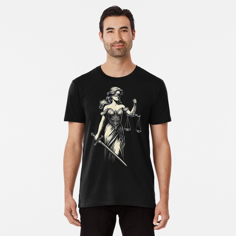 "lady justice classic minimalist design" Sticker for Sale by ...