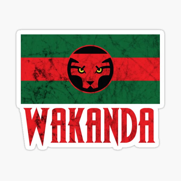 "wakanda flag" Sticker by Shiertdork | Redbubble
