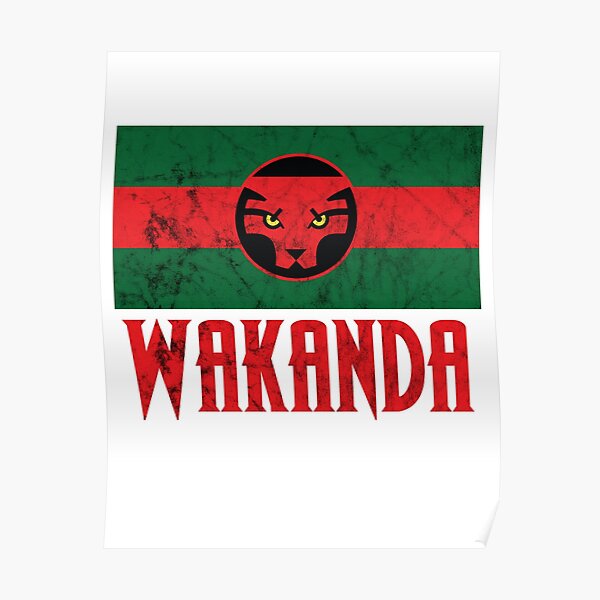 "wakanda flag" Poster by Shiertdork | Redbubble