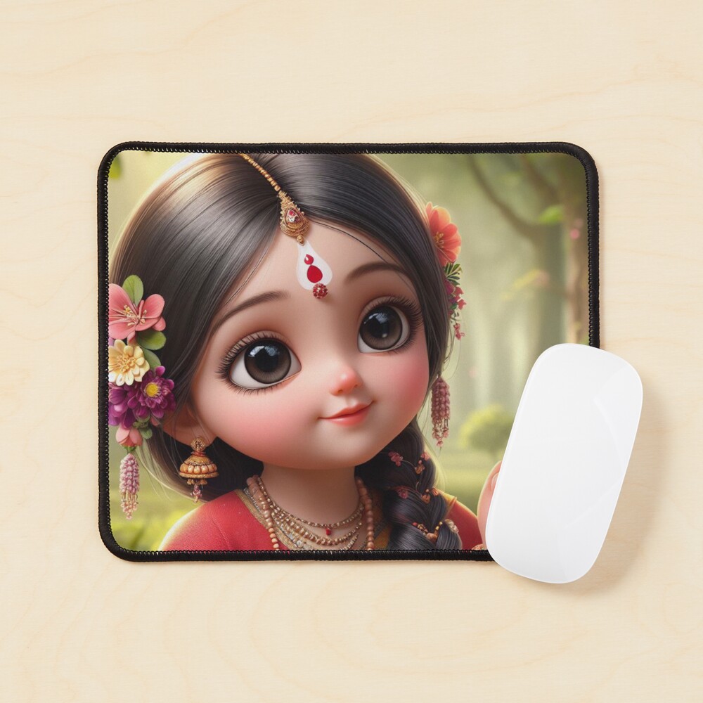 "Beautiful Radha Rani Talking with Friend about Krishna" Sticker for ...