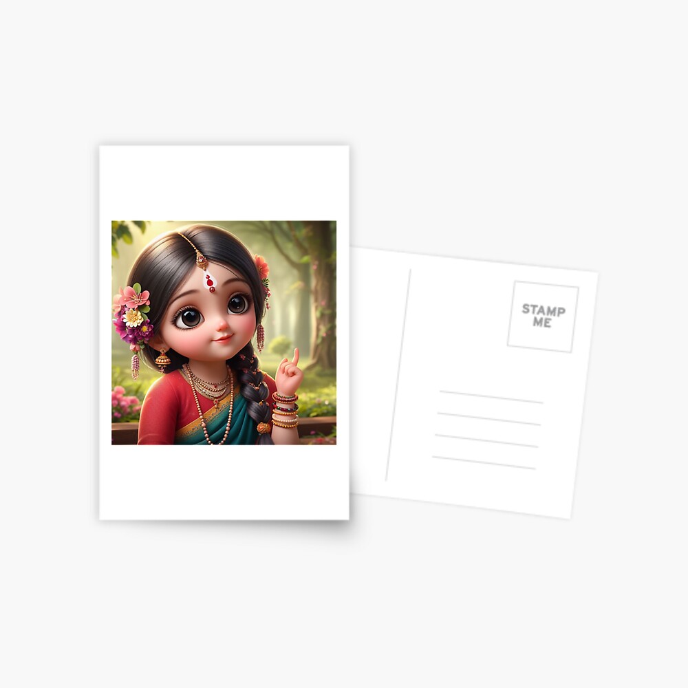 "Beautiful Radha Rani Talking with Friend about Krishna" Sticker for ...