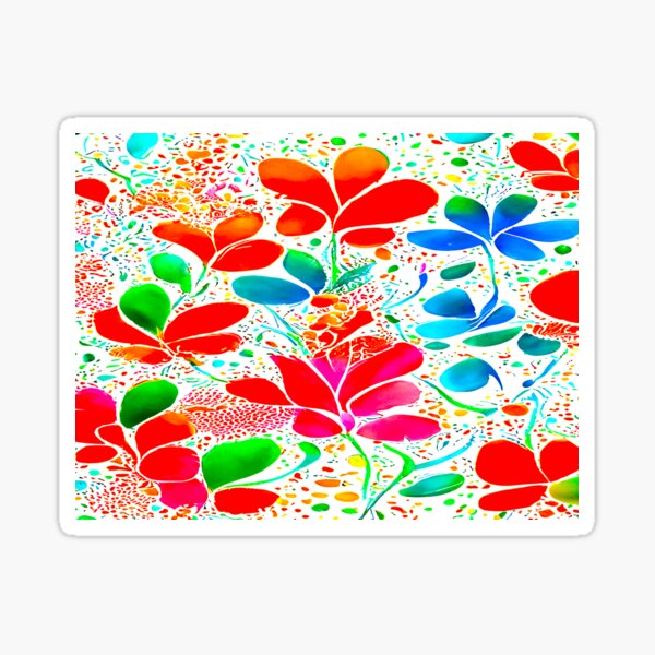 "Radiant Ember Blossom" Sticker for Sale by artCdesignsKH | Redbubble