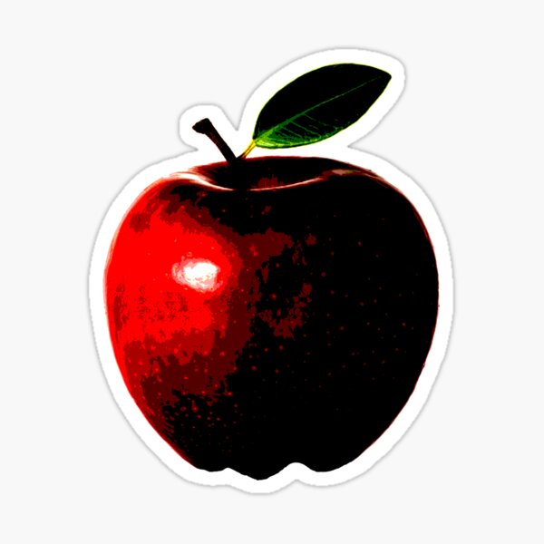 "Apple 001" Sticker by RMBlanik | Redbubble