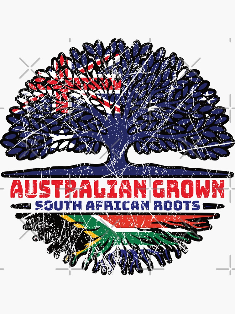 "South Africa South African Australian Australia Tree Roots Flag ...