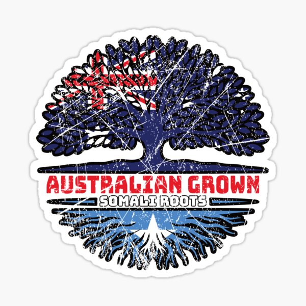 "Somalia Somali Australian Australia Tree Roots Flag" Sticker for Sale ...