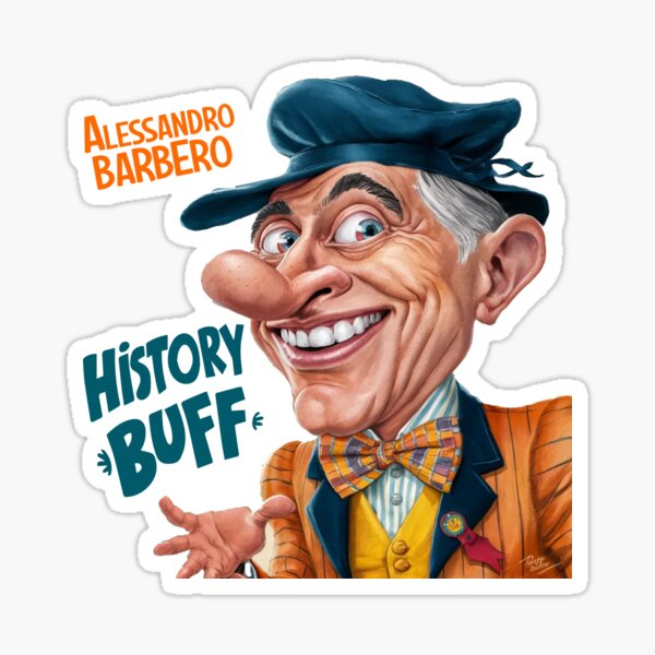 "Alessandro Barbero History Buff" Sticker for Sale by MHBcreations ...