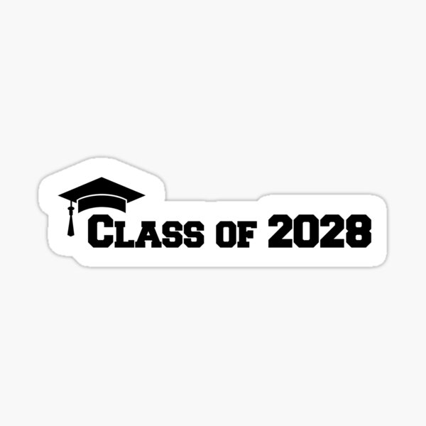 "Class of 2028" Sticker for Sale by LinDraws | Redbubble
