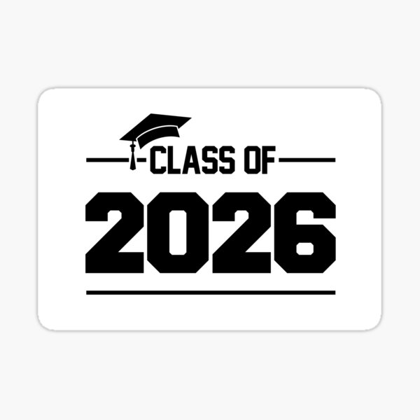 "Class of 2026" Sticker for Sale by LinDraws | Redbubble