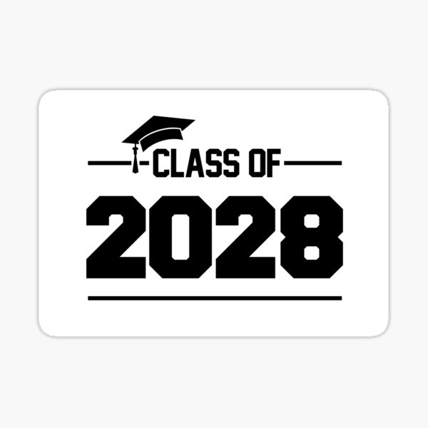 "Class of 2028" Sticker for Sale by LinDraws | Redbubble