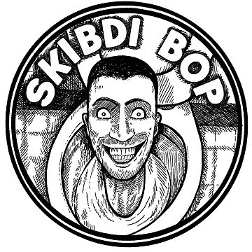 "Skibidi Bop - Black Sketch" Sticker for Sale by FunnehGacha | Redbubble