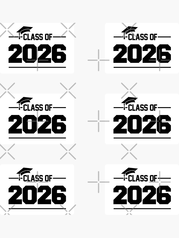 "Class of 2026" Sticker for Sale by LinDraws | Redbubble