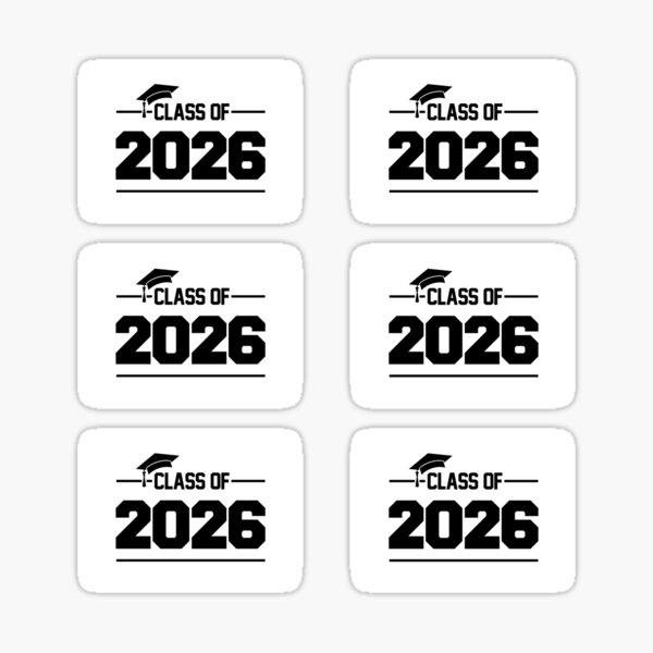 "Class of 2026" Sticker for Sale by LinDraws | Redbubble