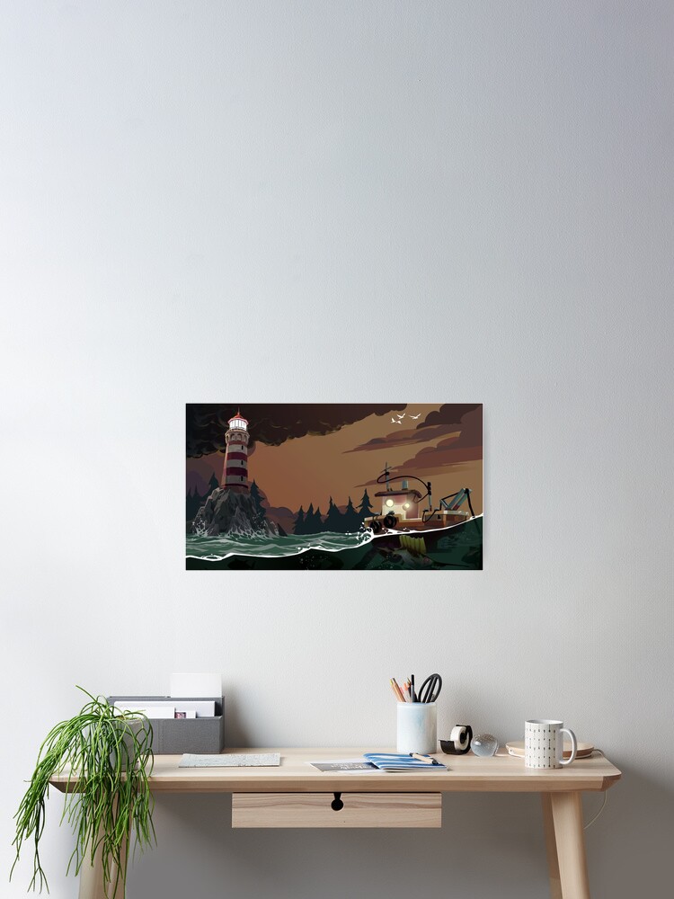 "Dredge Landscape" Poster for Sale by kingdom-print | Redbubble