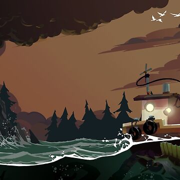 "Dredge Landscape" Poster for Sale by kingdom-print | Redbubble