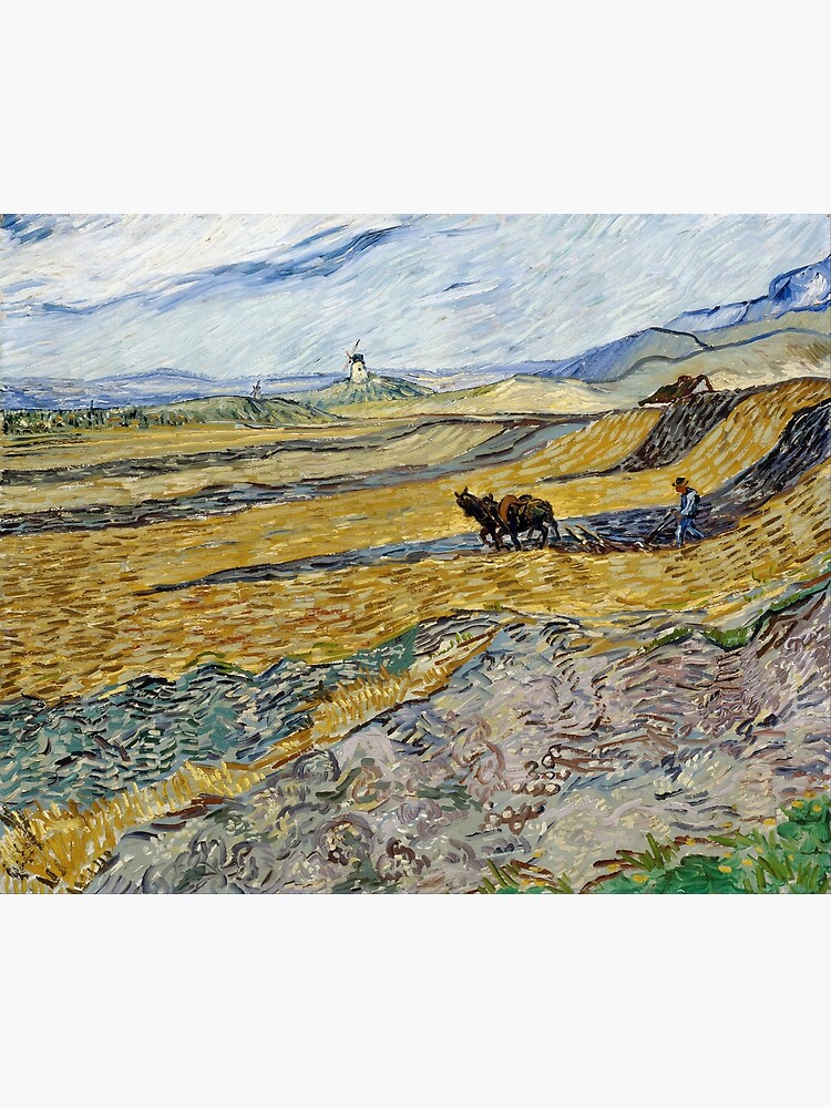 "Enclosed Field with Ploughman - Vincent Van Gogh" Poster for Sale by ...