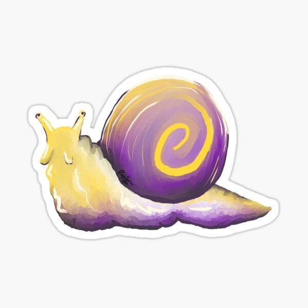 "Pride Snail (Nonbinary)" Sticker for Sale by PuppysaurusRex | Redbubble