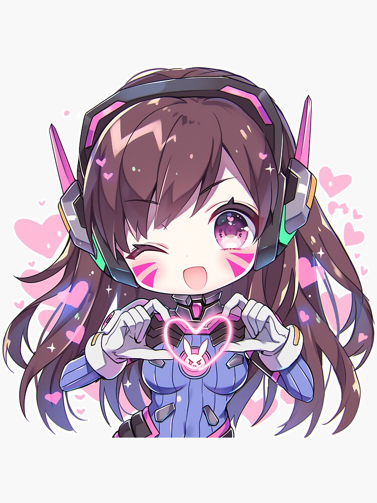 "Dva Heart" Sticker for Sale by Magical-Artz | Redbubble