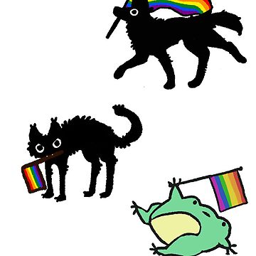 "Pride Animals" Sticker for Sale by 0nyx0kami | Redbubble
