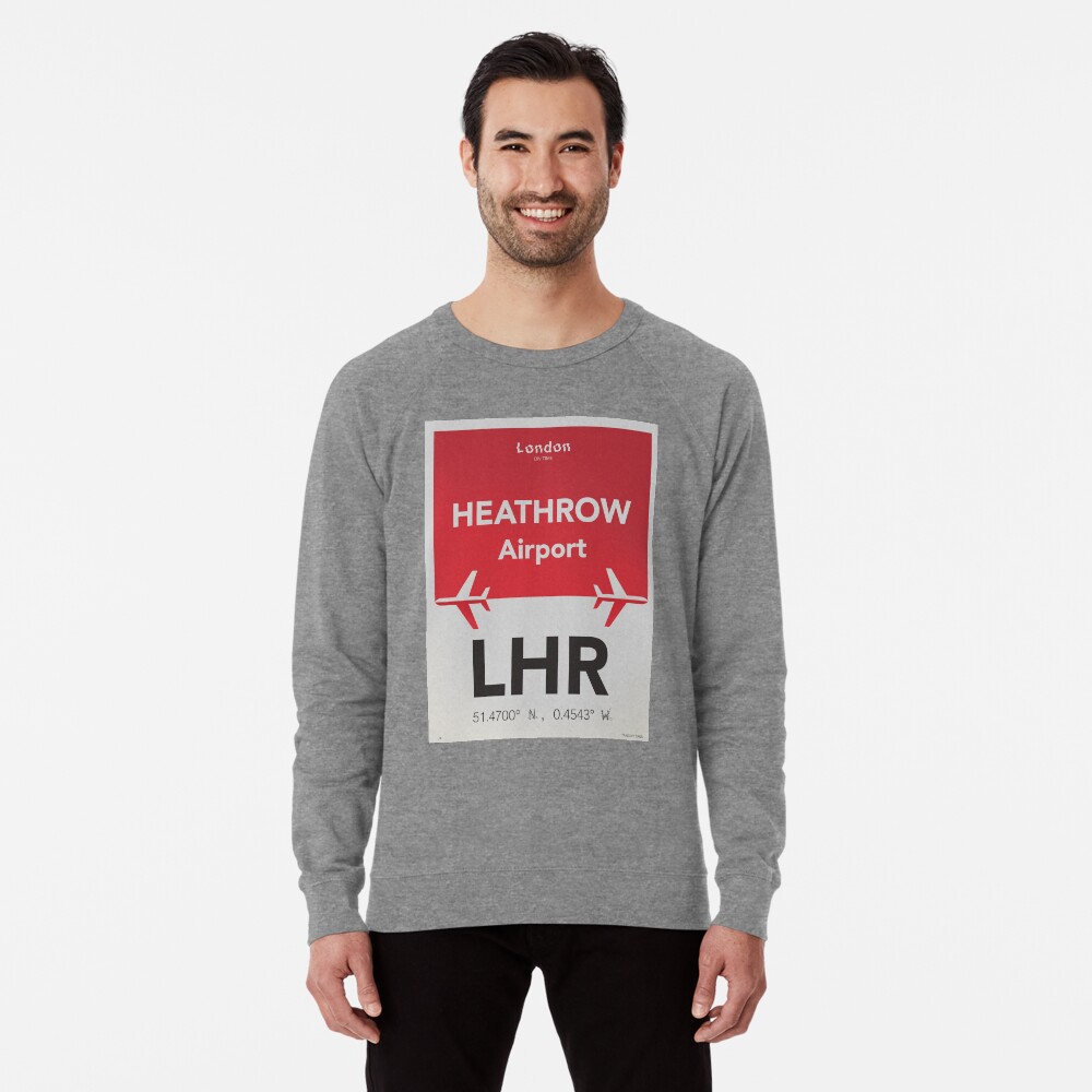 "LHR Heathrow airport British RED " Sticker for Sale by airportstickers ...