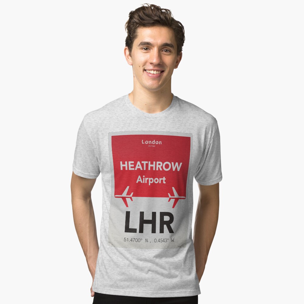 "LHR Heathrow airport British RED " Sticker for Sale by airportstickers ...