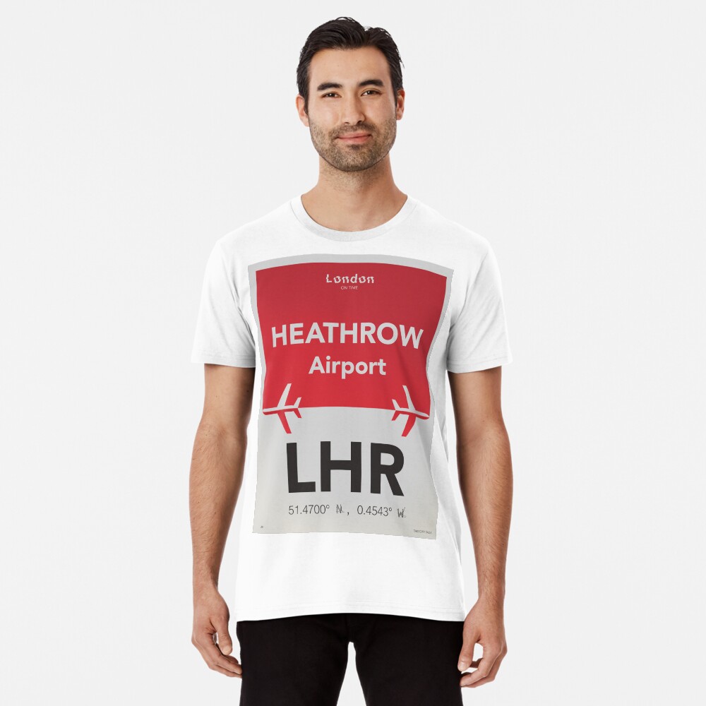 "LHR Heathrow airport British RED " Sticker for Sale by airportstickers ...