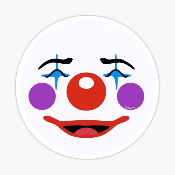 "Friendly Clown Face" Sticker for Sale by RugBugCircus | Redbubble