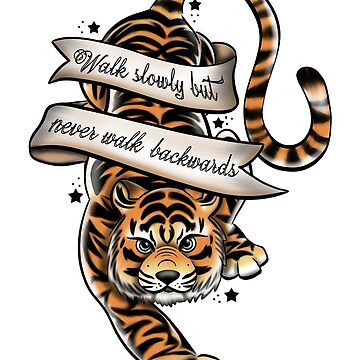 "Walk slowly but never walk backwards" Sticker for Sale by Manxcraft ...