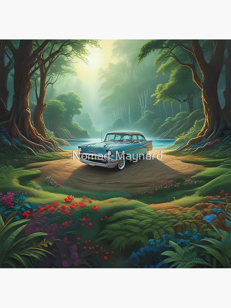 "57 Chevy" Sticker for Sale by Nomad-Maynard | Redbubble