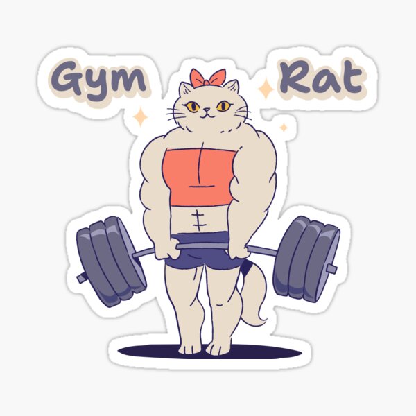 "Gym Rat" Sticker for Sale by IQsArt | Redbubble