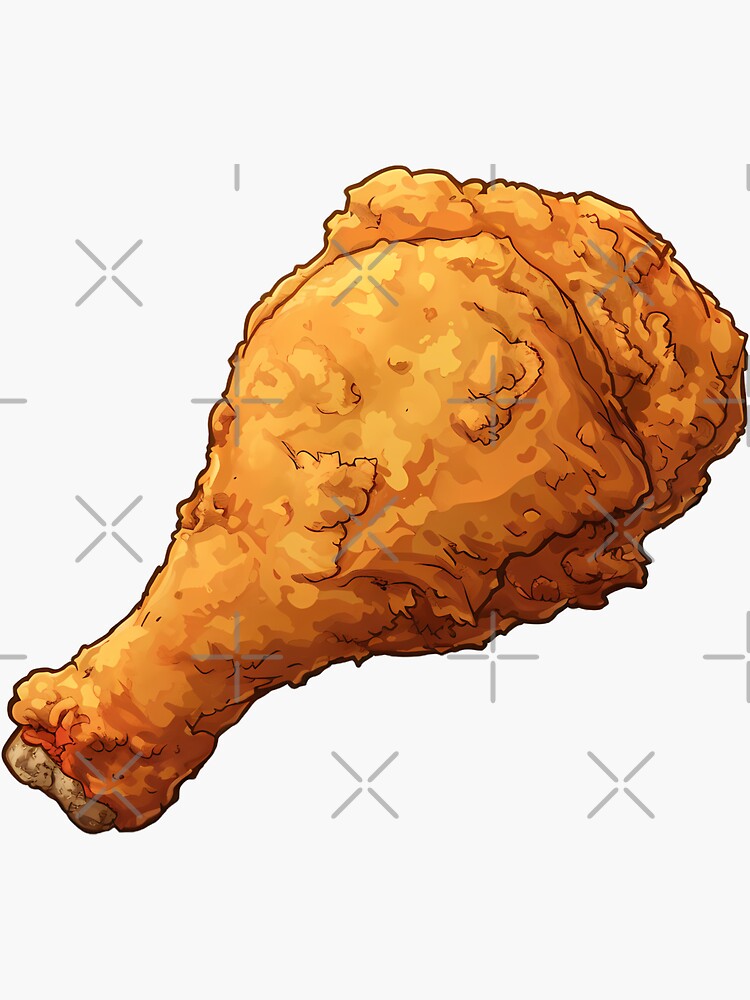 "Fried Chicken" Sticker for Sale by herculeng | Redbubble