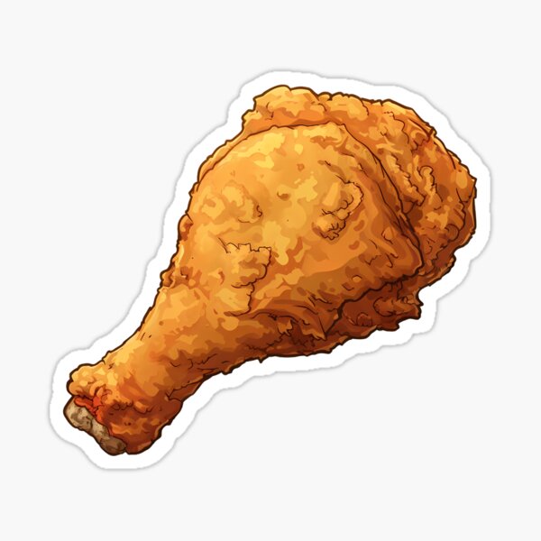"Fried Chicken" Sticker for Sale by herculeng | Redbubble