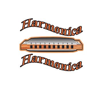 "harmonica" Sticker for Sale by Neylou-Art | Redbubble