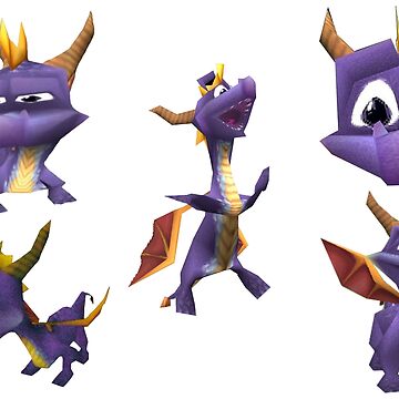 "Spyro Sticker Pack PS1" Sticker for Sale by MemezGod | Redbubble