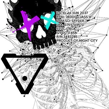 "Cyberpunk 2077 Spider Murphy Hard Drive Sticker" Sticker for Sale by ...