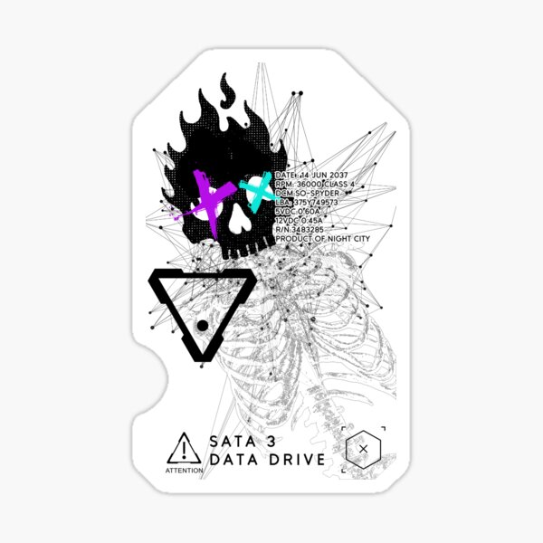 "Cyberpunk 2077 Spider Murphy Hard Drive Sticker" Sticker for Sale by ...