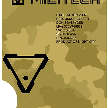 "Cyberpunk 2077 Militech Hard Drive Sticker" Sticker for Sale by aromis ...