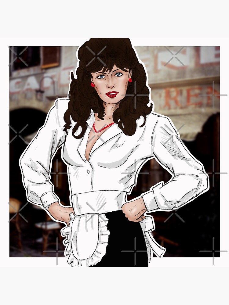 "Gay Icons - Allo Allo Yvette Vicki Michelle " Sticker for Sale by Martynwithay | Redbubble