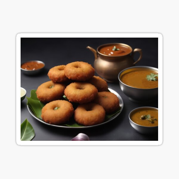 "Traditional South Indian Delight - Medhu Vada" Sticker for Sale by ...