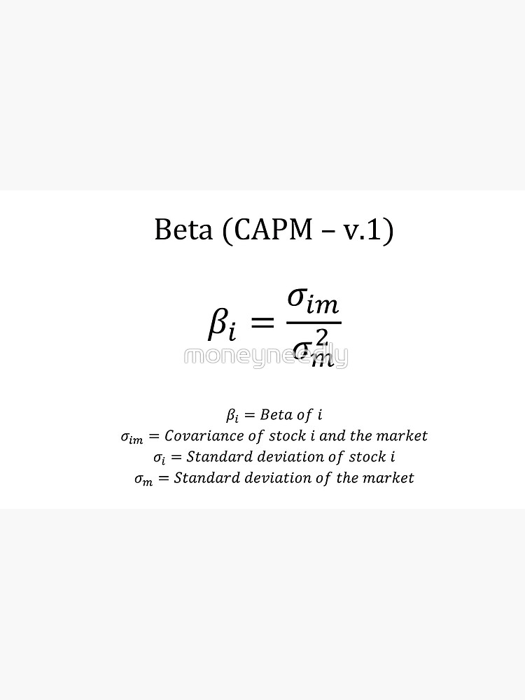  Beta Equation CAPM V 1 With Description Poster By Moneyneedly