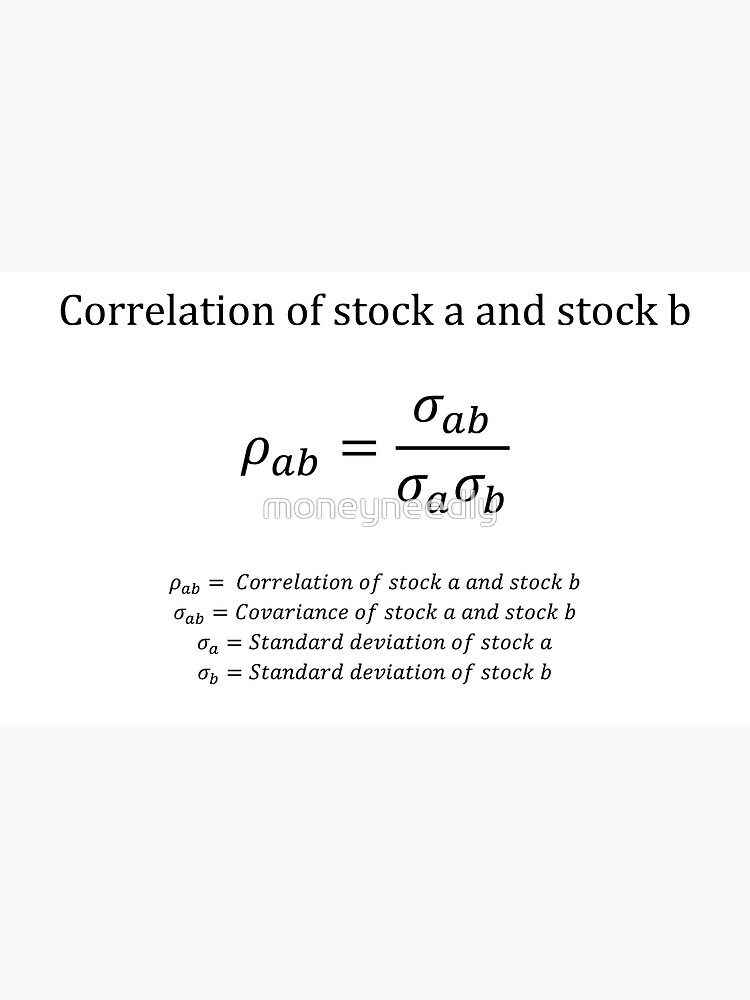 "Correlation of 2 stocks equation with description" Poster for Sale by ...