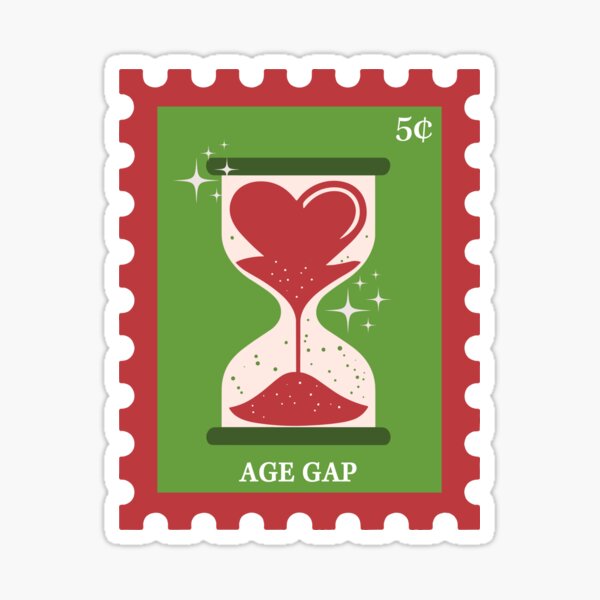 "Stamp Age Gap Romance Book Club Book Trope Bookish " Sticker for Sale by BookWishEra | Redbubble