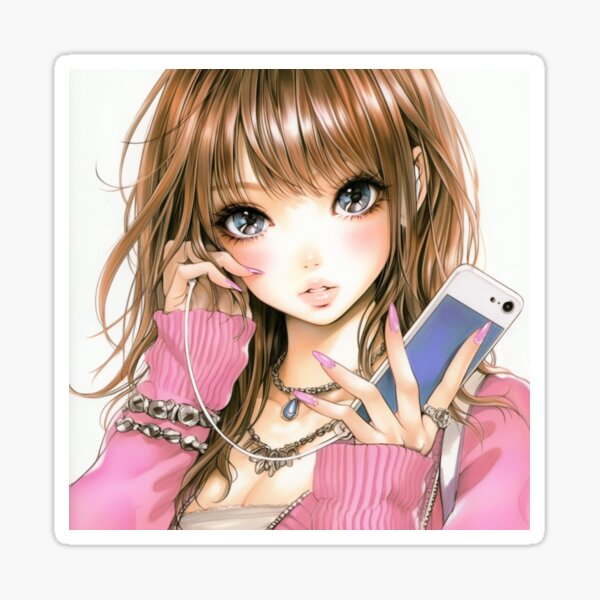 "anime girl" Sticker by Paoladraws | Redbubble