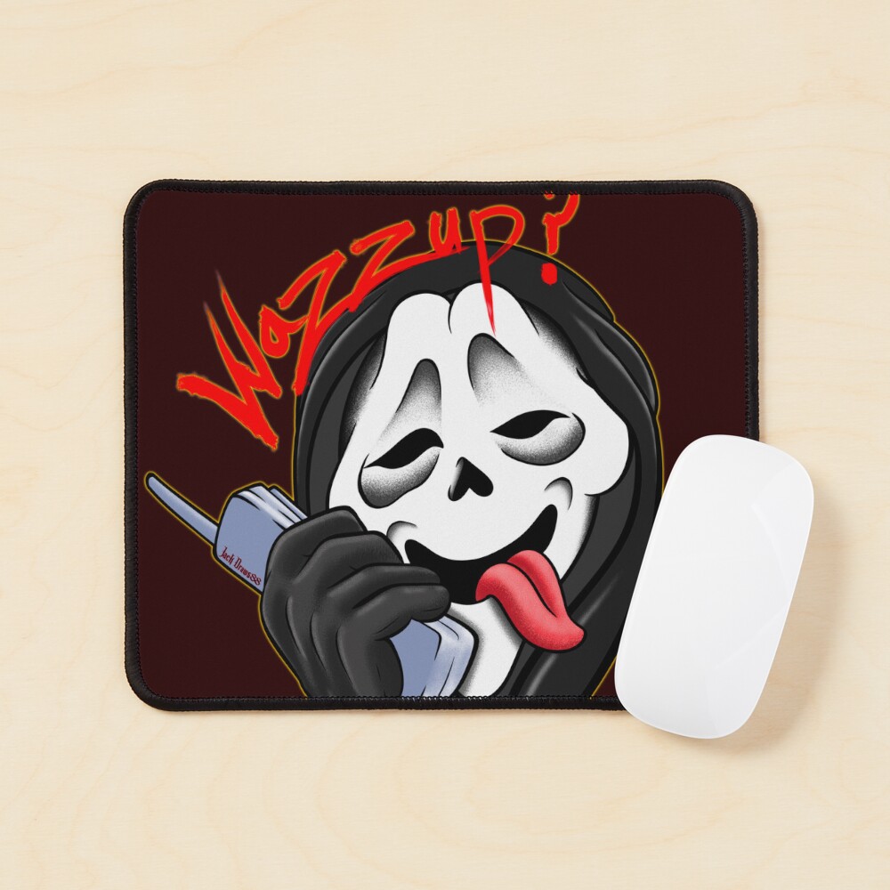 "Ghostface scream wazzup?" Sticker for Sale by JackDraws88 | Redbubble