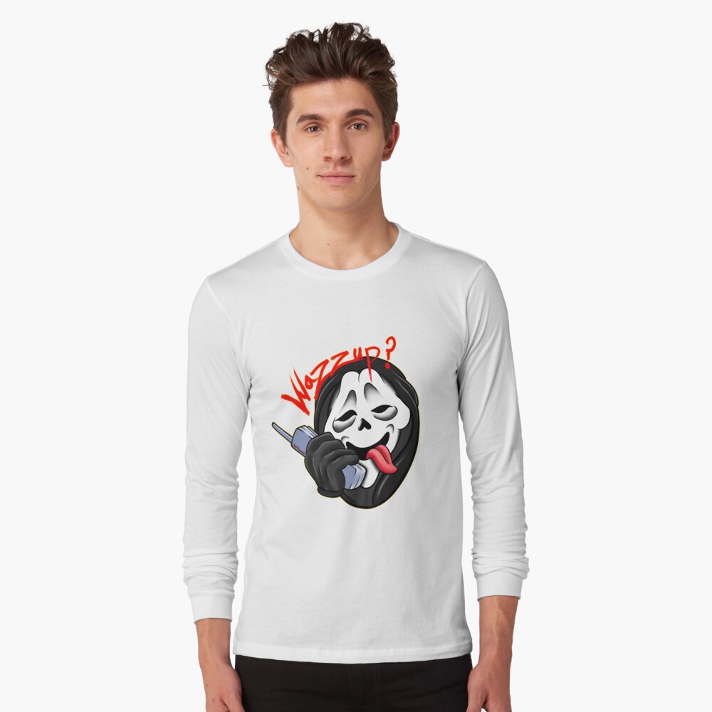 "Ghostface scream wazzup?" Sticker for Sale by JackDraws88 | Redbubble