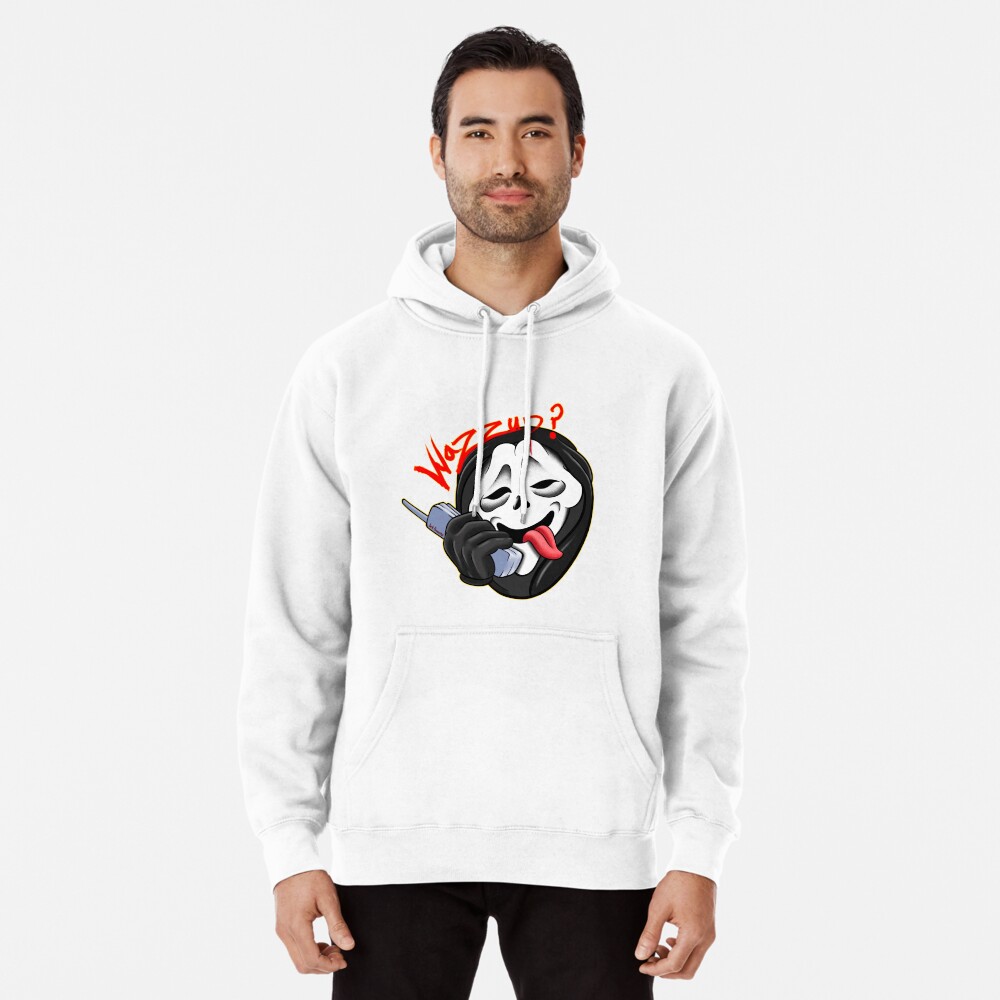 "Ghostface scream wazzup?" Sticker for Sale by JackDraws88 | Redbubble